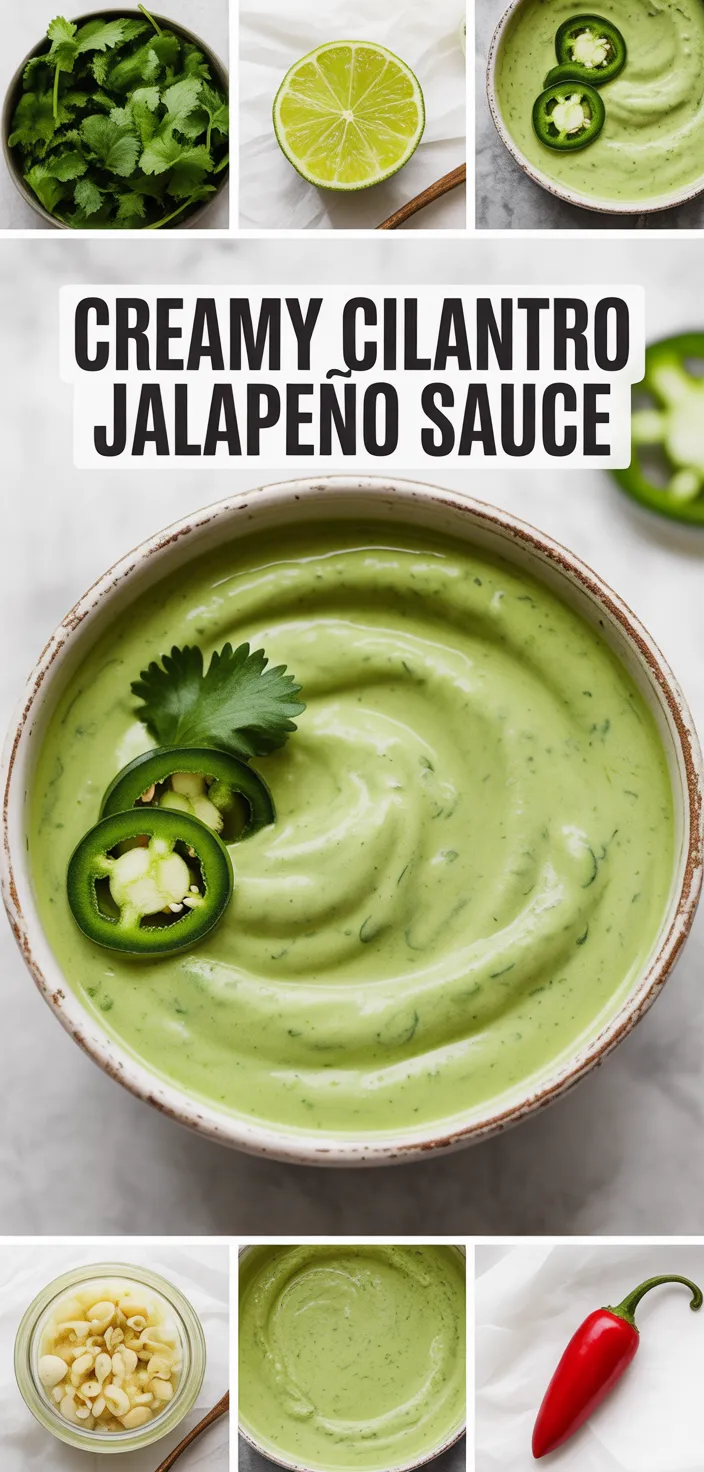 The Best Creamy Cilantro Garlic Sauce With Jalapeños Recipe ...