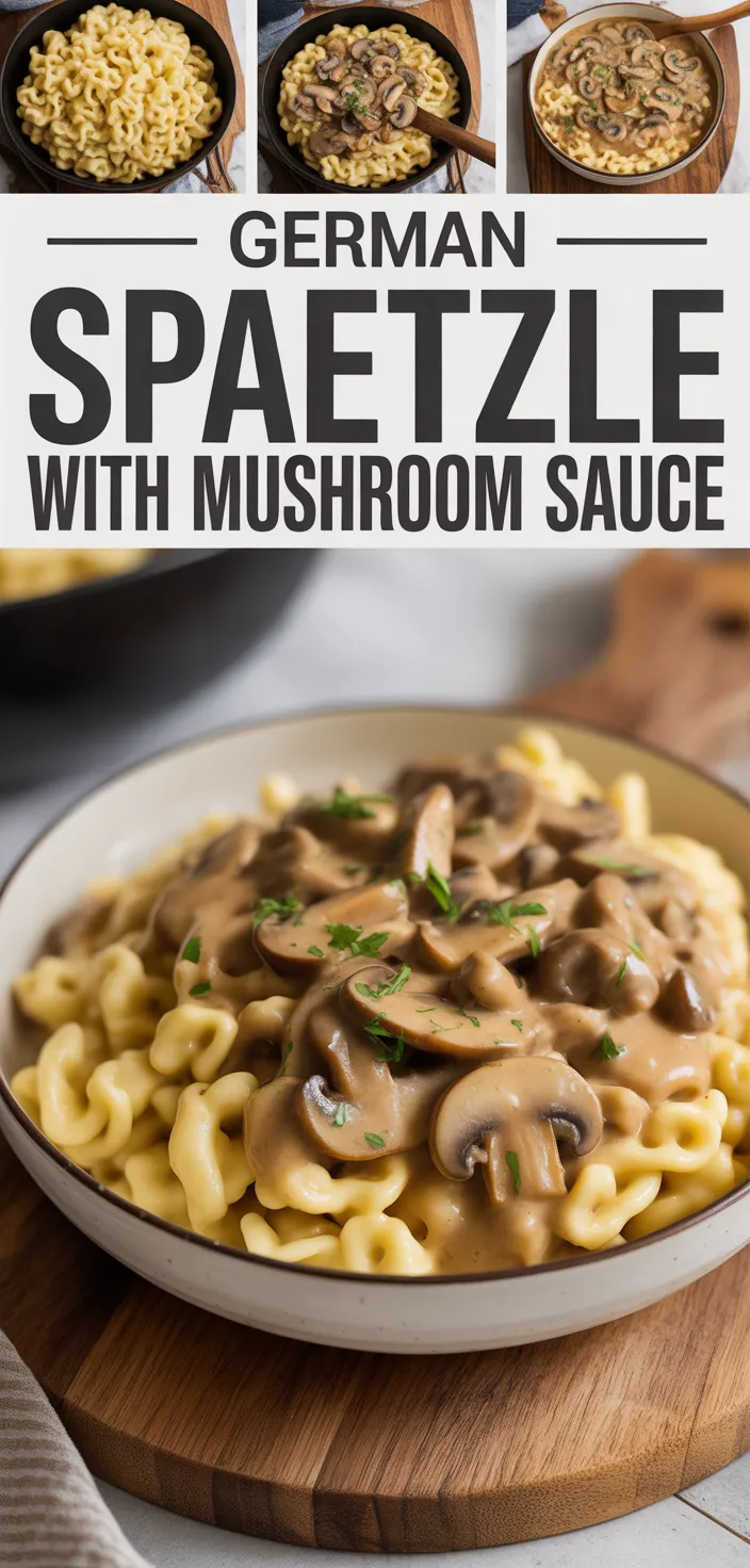 German Spaetzle With Mushroom Sauce Recipe - cravecookcreate.com