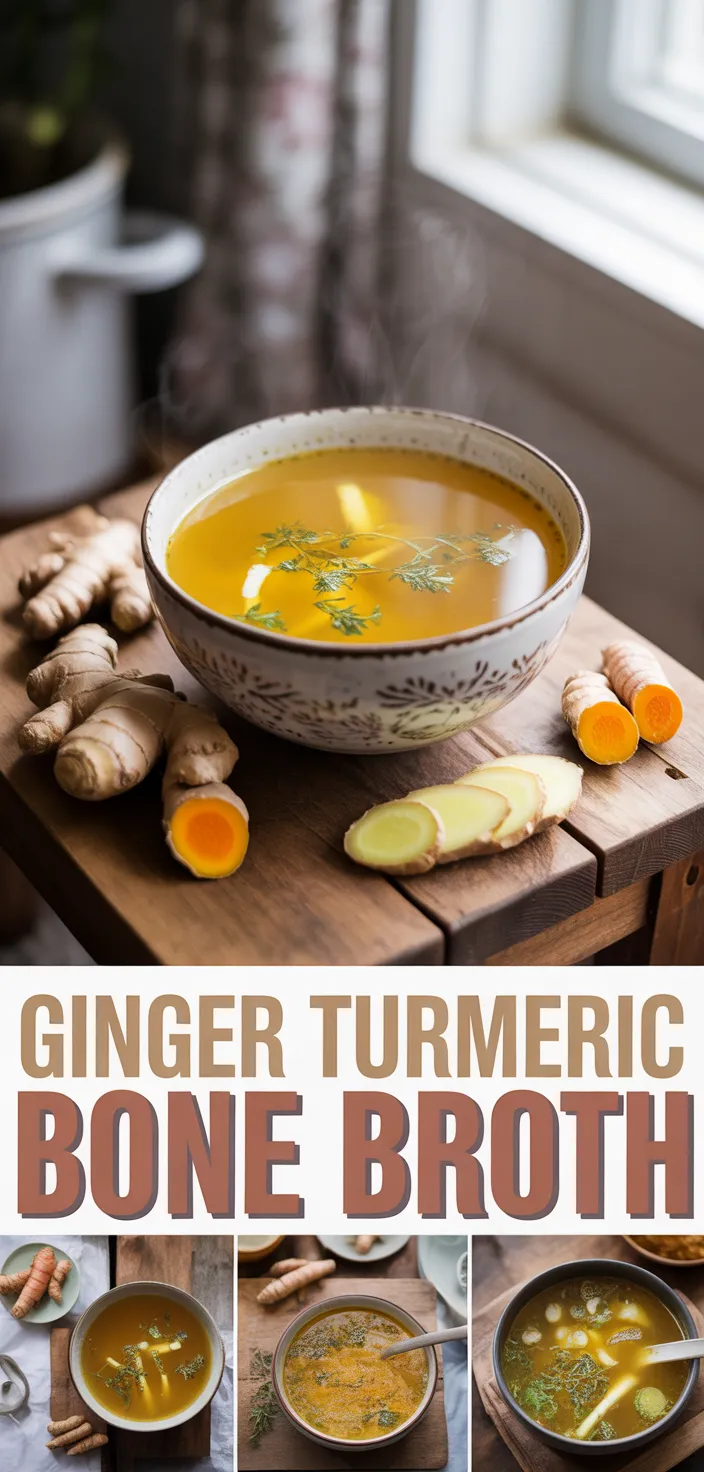 Ginger Turmeric Bone Broth Recipe [VIDEO] - cravecookcreate.com